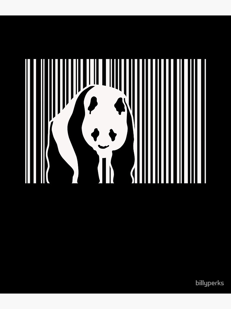 "Cute and funny Panda wildlife barcode" Poster for Sale by billyperks ...