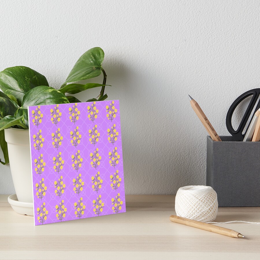 "FLORAL PATTERN with purple base" Art Board Print for Sale by tulip20 ...