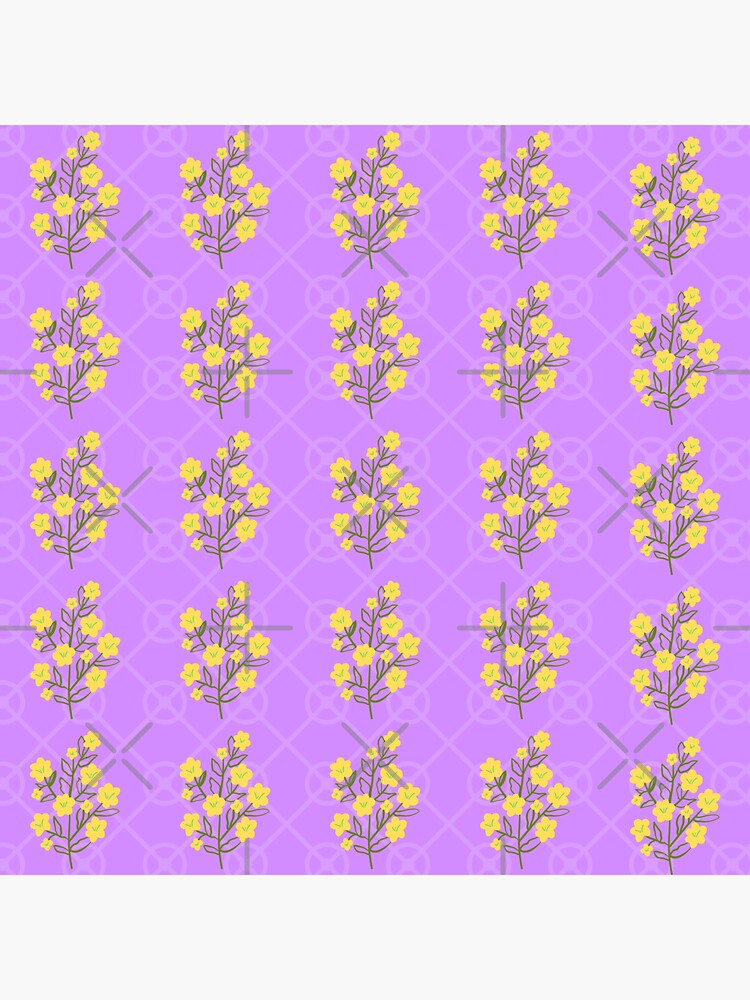 "FLORAL PATTERN with purple base" Sticker for Sale by tulip20 | Redbubble