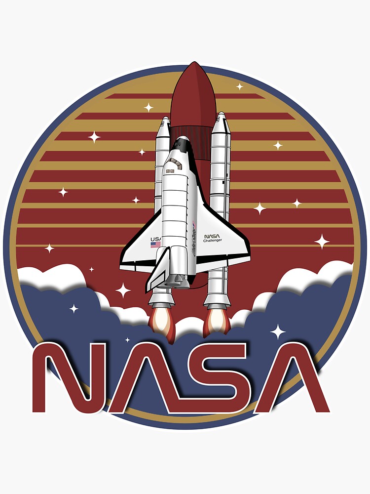 "Nasa Space Launch Emblem" Sticker by arthook | Redbubble