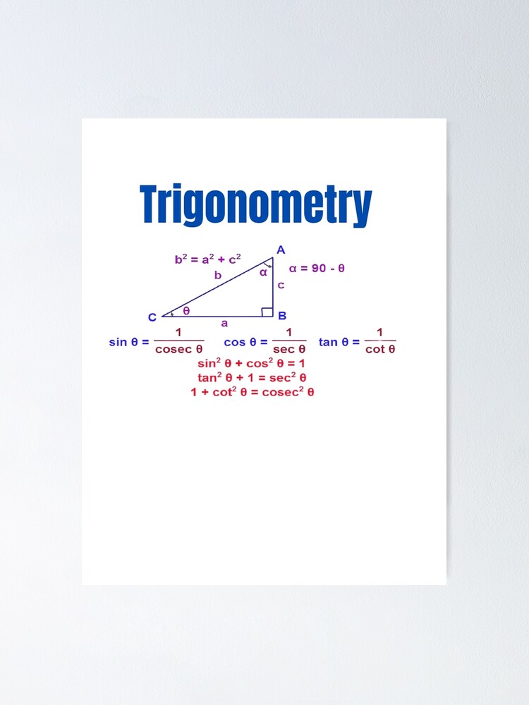 "Trigonometry " Poster for Sale by KikiGM | Redbubble