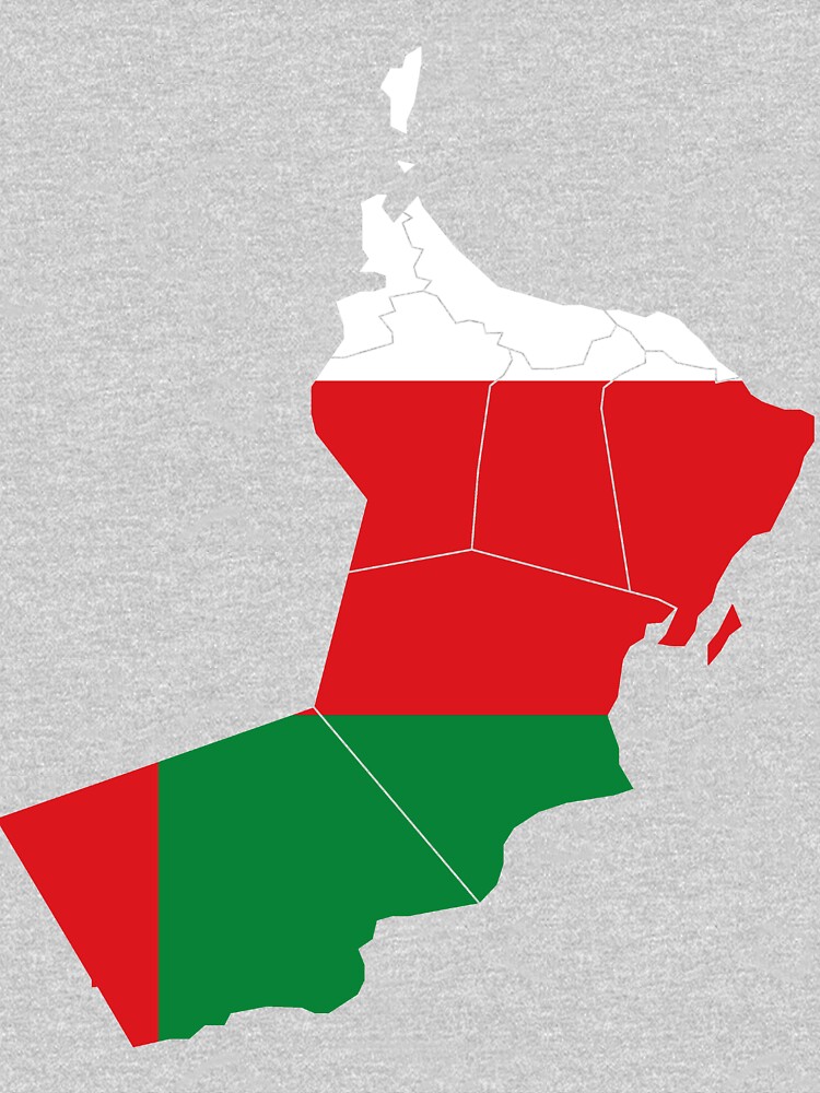 "Oman Flag Map with regions" Essential T-Shirt for Sale by Alo Design ...