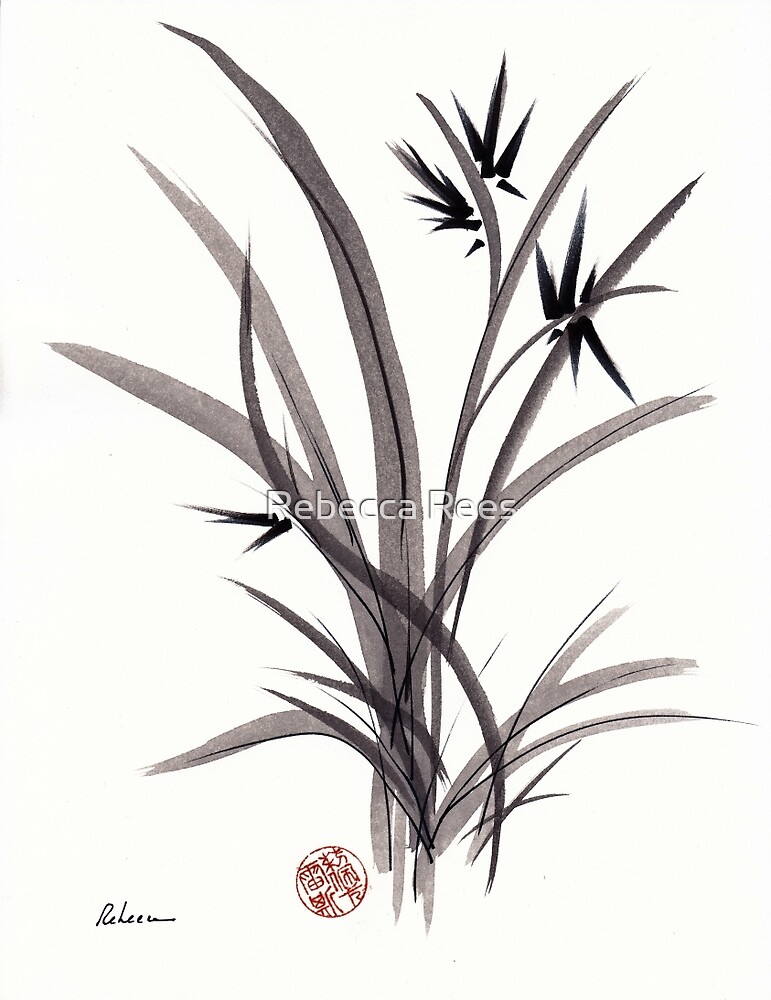 "TRUST IN JOY - Original Sumie Ink Wash Zen Bamboo Painting" by Rebecca ...