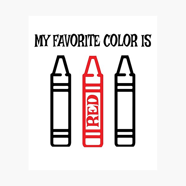 Lámina fotográfica «Mi color favorito es el rojo Ideas de regalos con ...