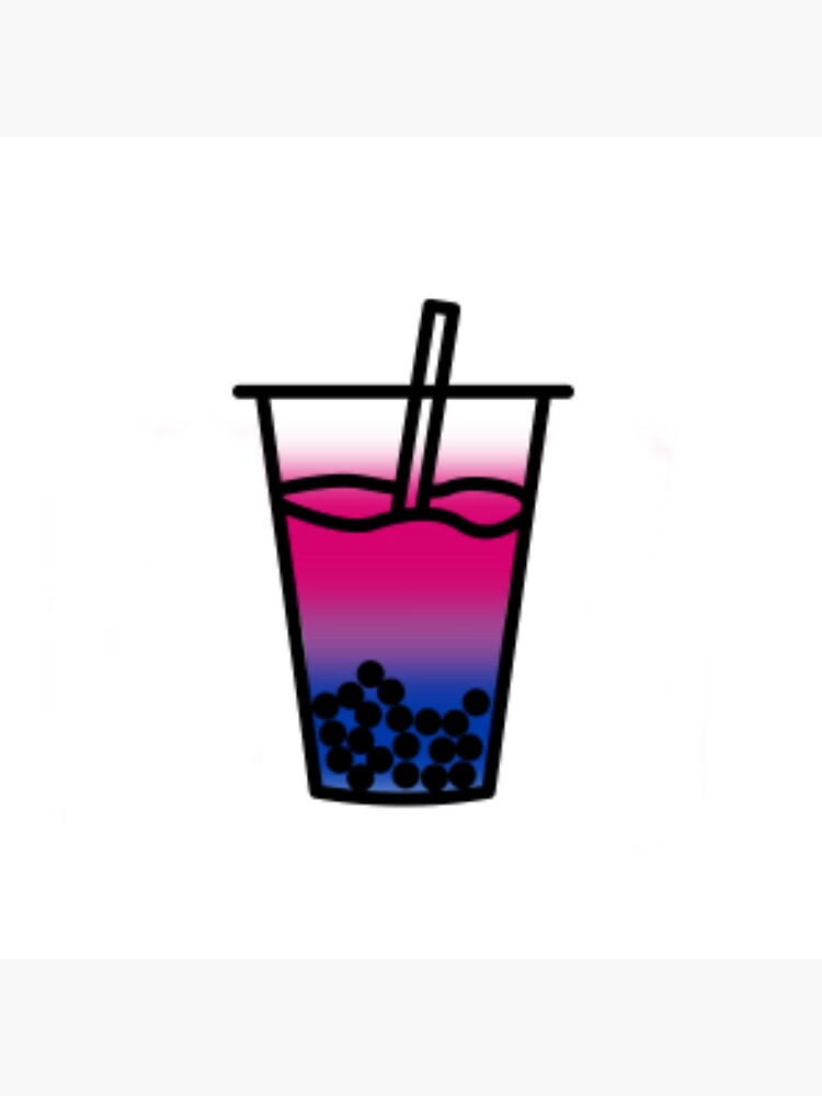 "Boba tea bisexual pride flag" Sticker by emmaline-hall | Redbubble
