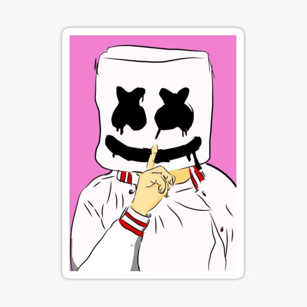 "Marshmello" Sticker by MrPool34 | Redbubble