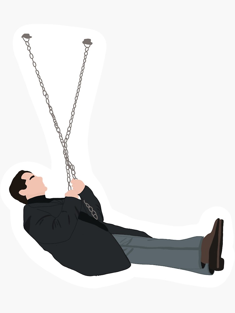"Michael Scott swinging " Sticker for Sale by ecsims99 | Redbubble