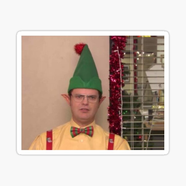 "Dwight Schrute Elf - The Office" Sticker for Sale by BestOfficeMemes ...