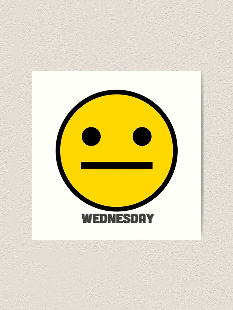 "Wednesday Emoji (#3)" Art Print by BunnyFlufferz | Redbubble