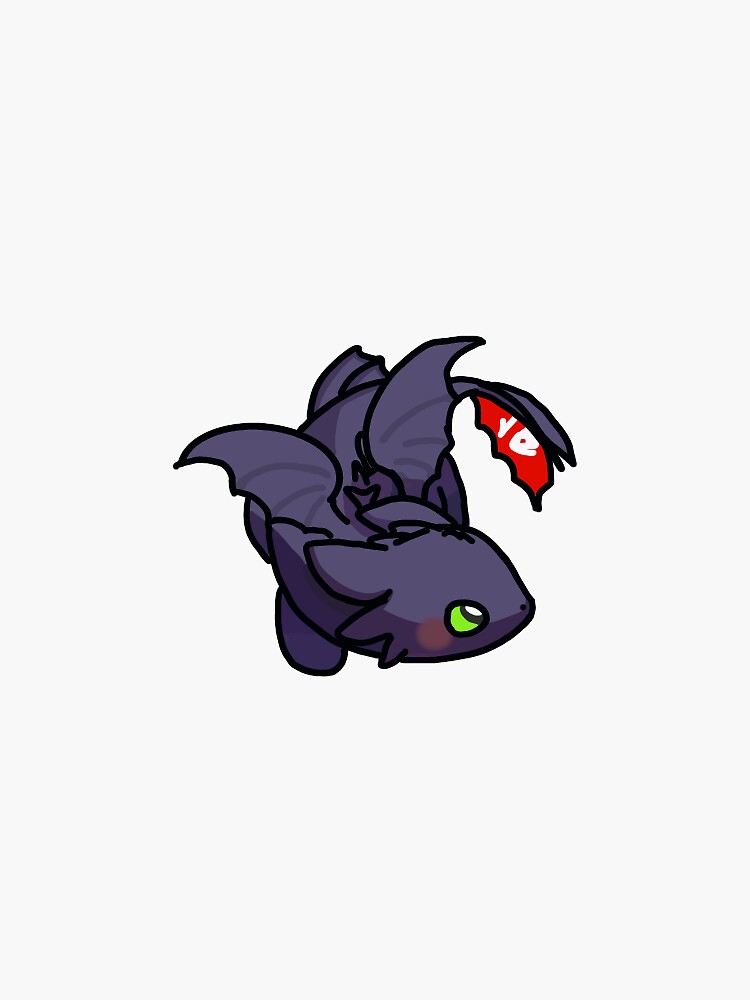 "Chibi Toothless" Sticker for Sale by Lunarwolfie1234 | Redbubble