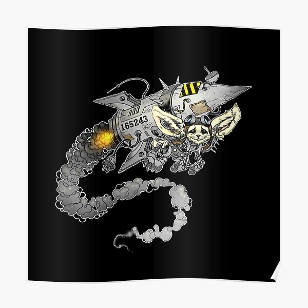 "Rocket fox cyborg" Poster by GS-artworks | Redbubble