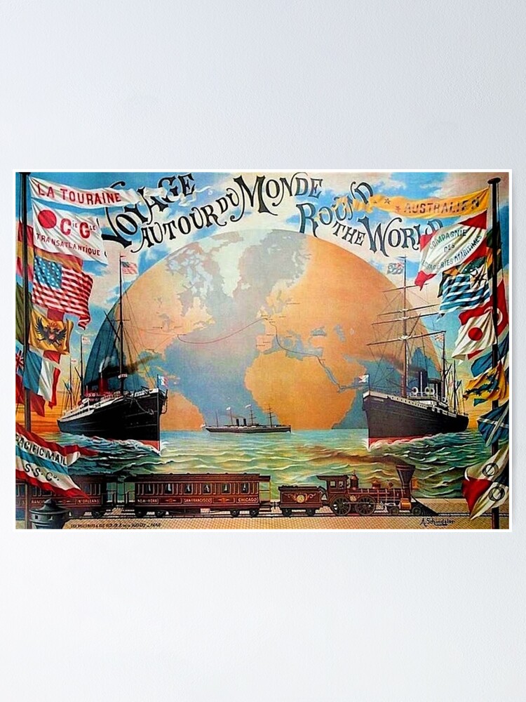 "Voyage Around World Schindeler Autour du Monde, Vintage World Travel ...
