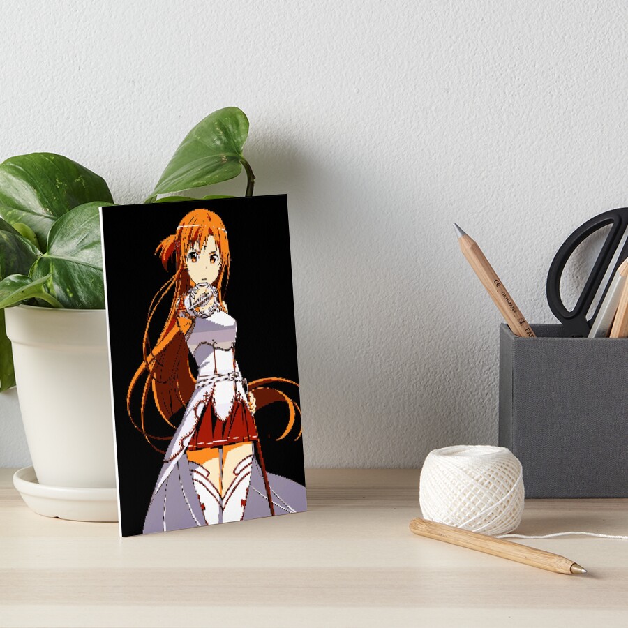 Lámina rígida «Asuna Pixel Art» de owopixels | Redbubble