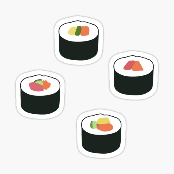 "Sushi Rolls" Sticker for Sale by takoaki | Redbubble