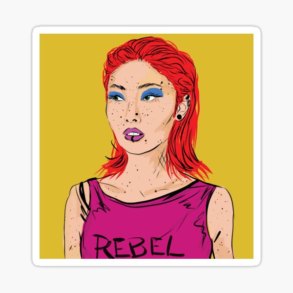 "Rebel Girl" Sticker for Sale by kapirotex | Redbubble