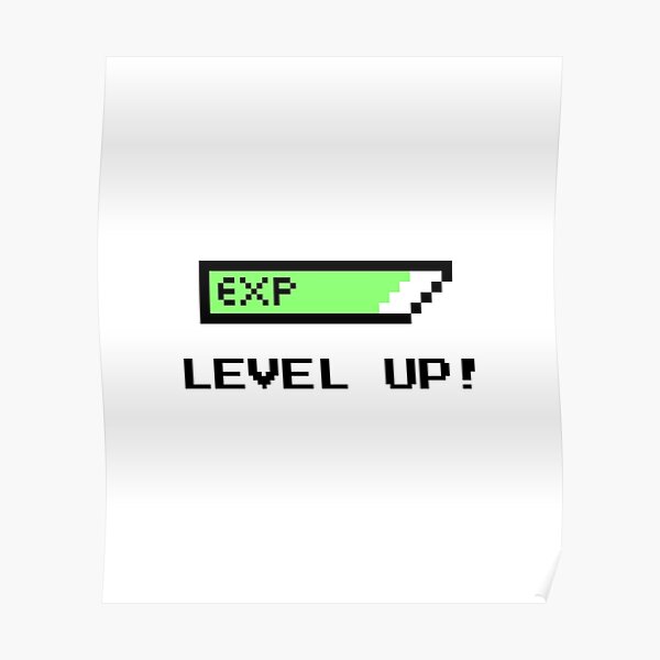 "Level Up Experience bar" Poster for Sale by sfemilycall | Redbubble