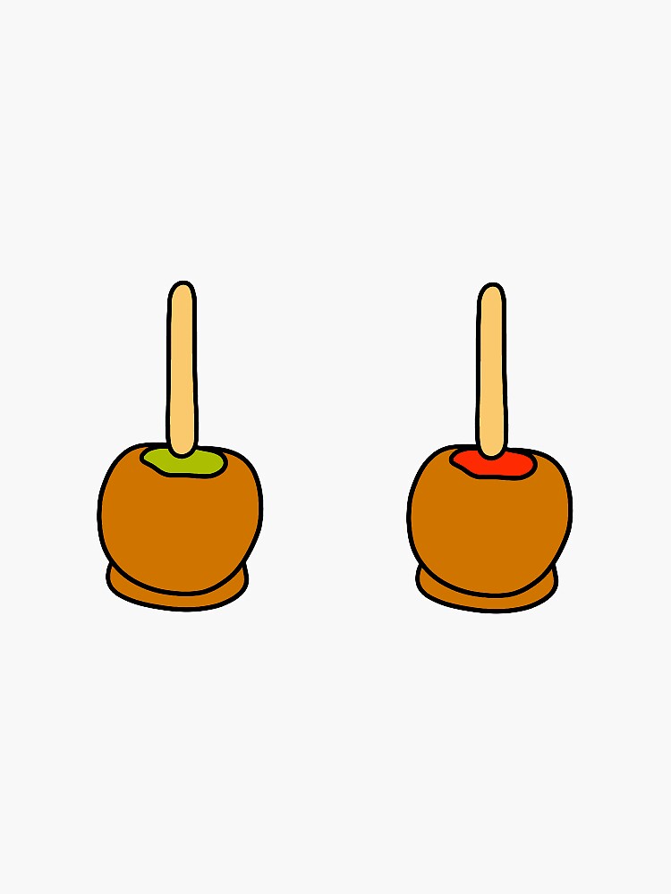 "caramel apple sticker pack " Sticker for Sale by zarapatel | Redbubble