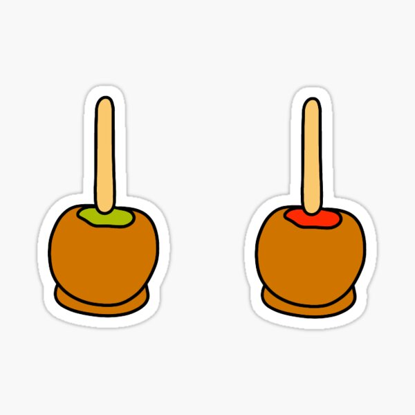 "caramel apple sticker pack " Sticker for Sale by zarapatel | Redbubble