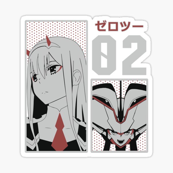 "Zero Two" Sticker by Brok5566 | Redbubble