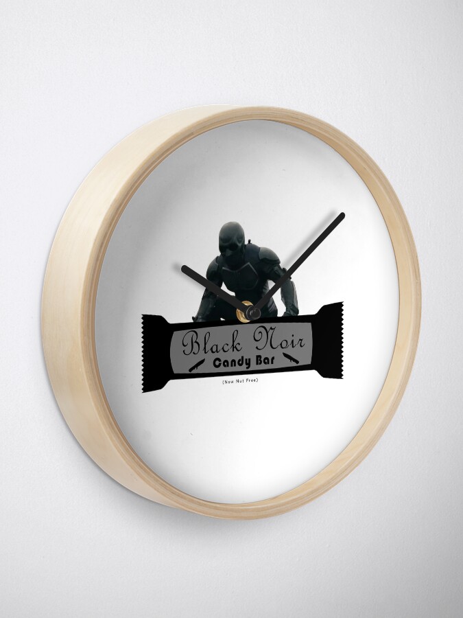 "Black Noir Candy Bar" Clock for Sale by Queso-Logos | Redbubble