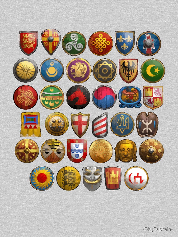 "AOE II All Civilizations Simplified" T-shirt for Sale by -SkyCaptain ...