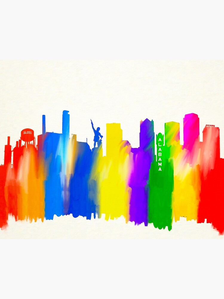 "Colorful Birmingham Alabama Skyline Art" Poster for Sale by marksda1 ...