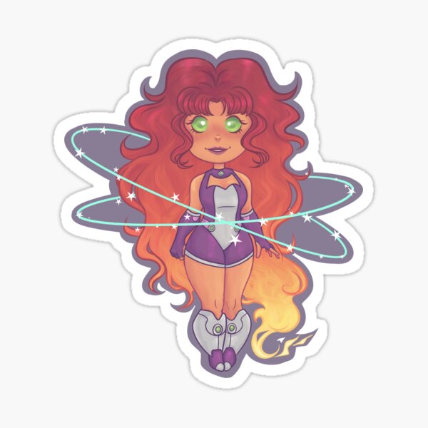 "Starfire chibi" Sticker by KHYRON | Redbubble
