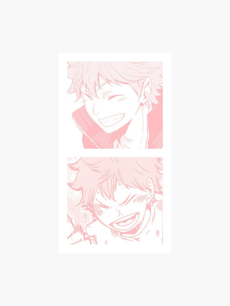 "pink manga haikyuu" Sticker for Sale by sickmaid | Redbubble