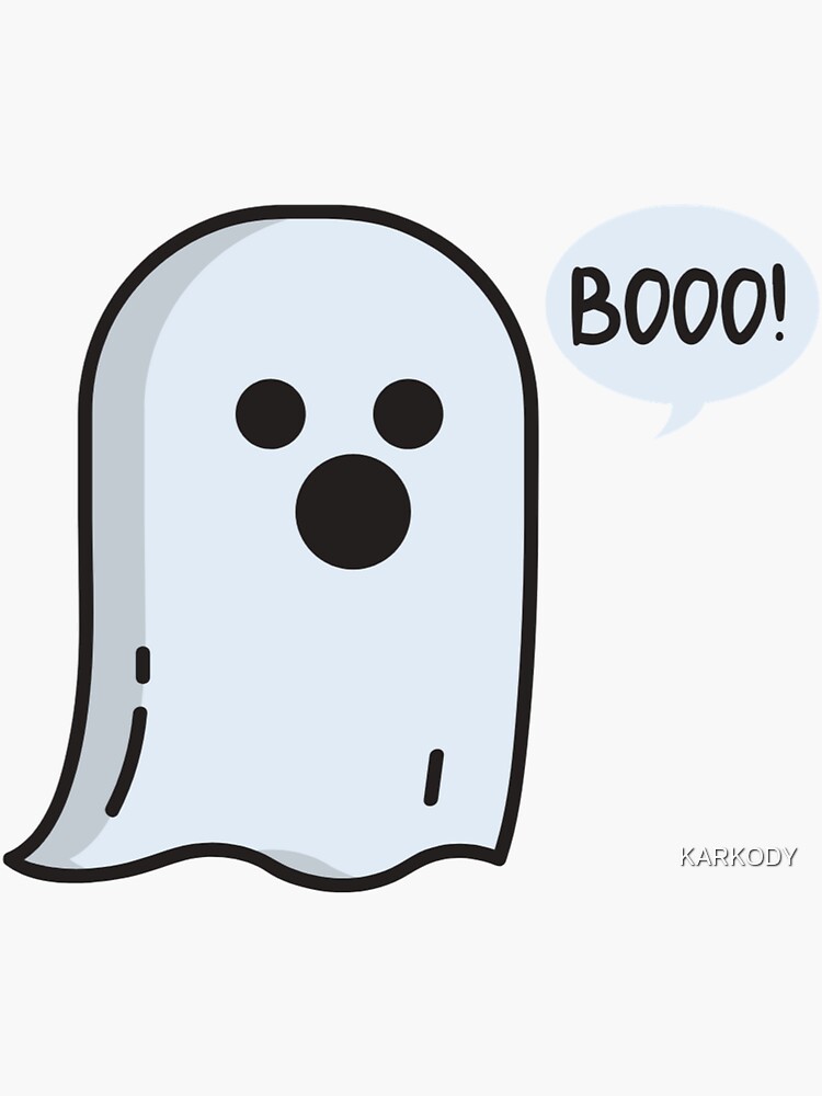 "Funny Boo Ghost Halloween " Sticker for Sale by KARKODY | Redbubble