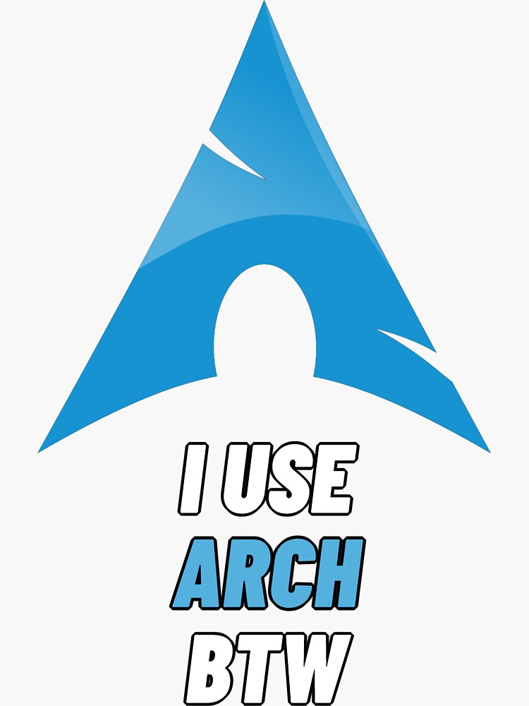 "I use arch btw" Sticker for Sale by WearYourGames | Redbubble