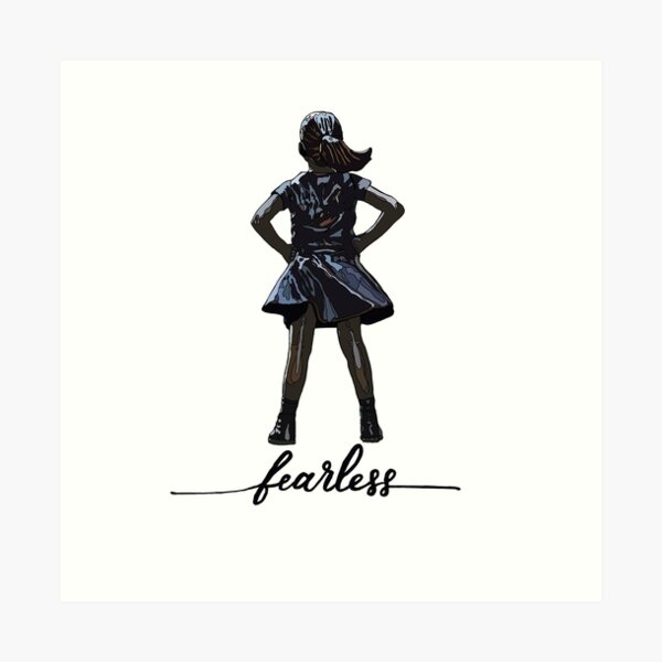 Fearless Girl Statue Wall Art | Redbubble