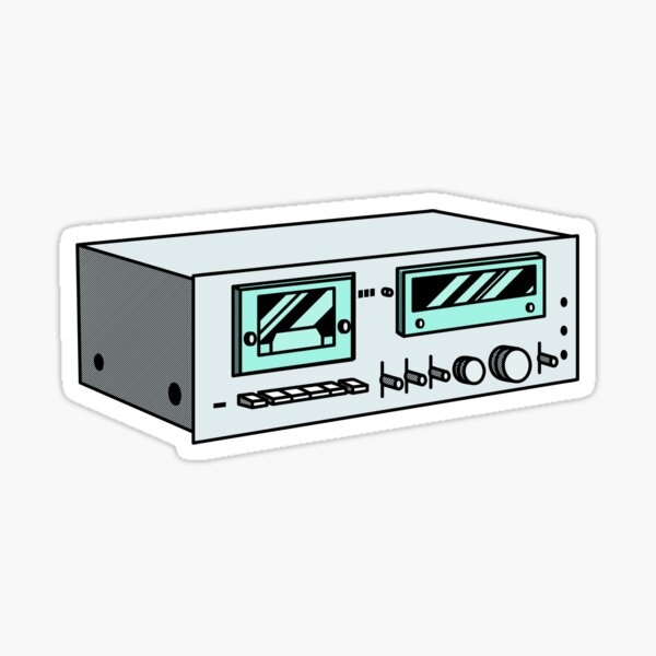 "Vintage Radio Cassette" Sticker by shirtdan | Redbubble