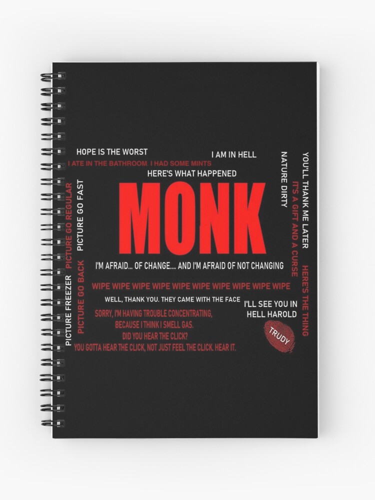 "Monk Quotes" Spiral Notebook for Sale by littlegreenmoo | Redbubble