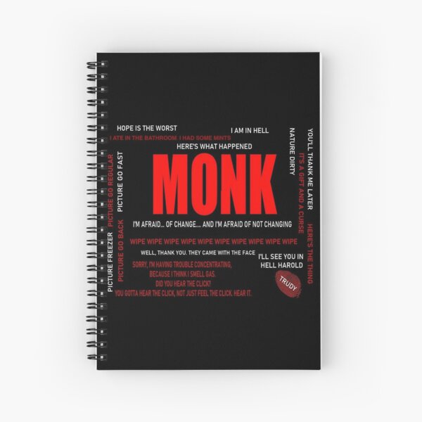 "Monk Quotes" Spiral Notebook for Sale by littlegreenmoo | Redbubble