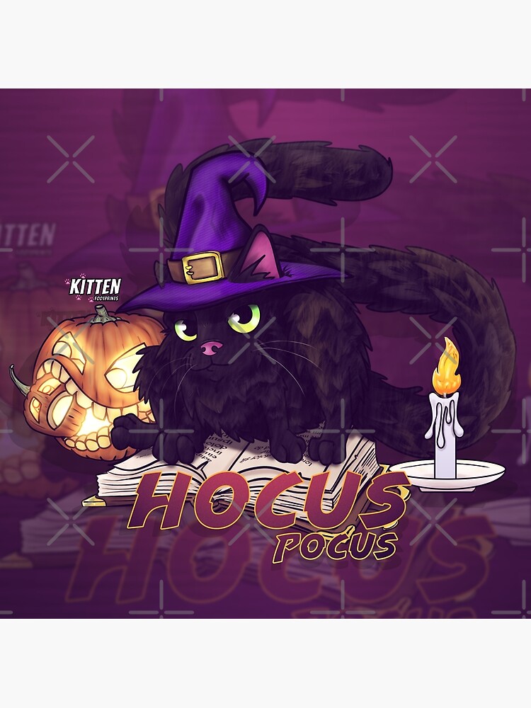 Póster «Gato Negro de pelo largo, haciendo brujería: Hocus Pocus: Noche ...