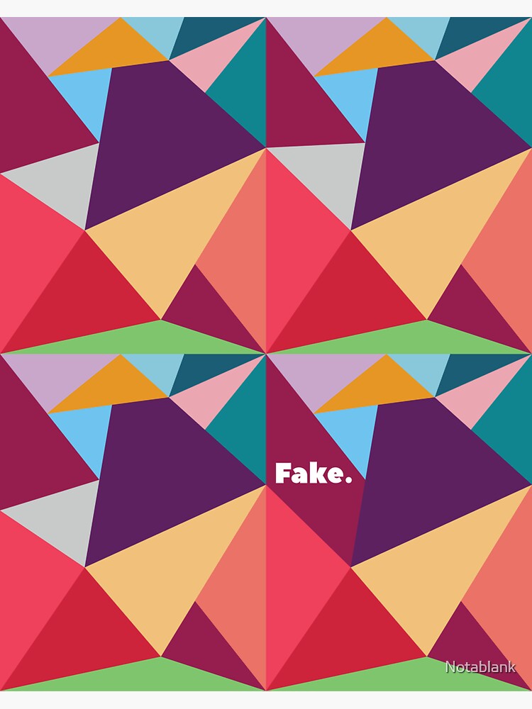 "Fake Design Two" Sticker for Sale by Notablank | Redbubble