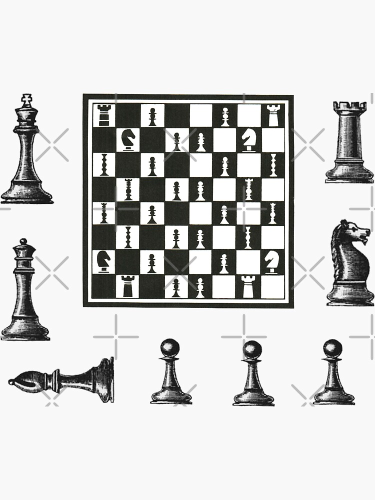 "Chess Board " Sticker for Sale by elevens | Redbubble