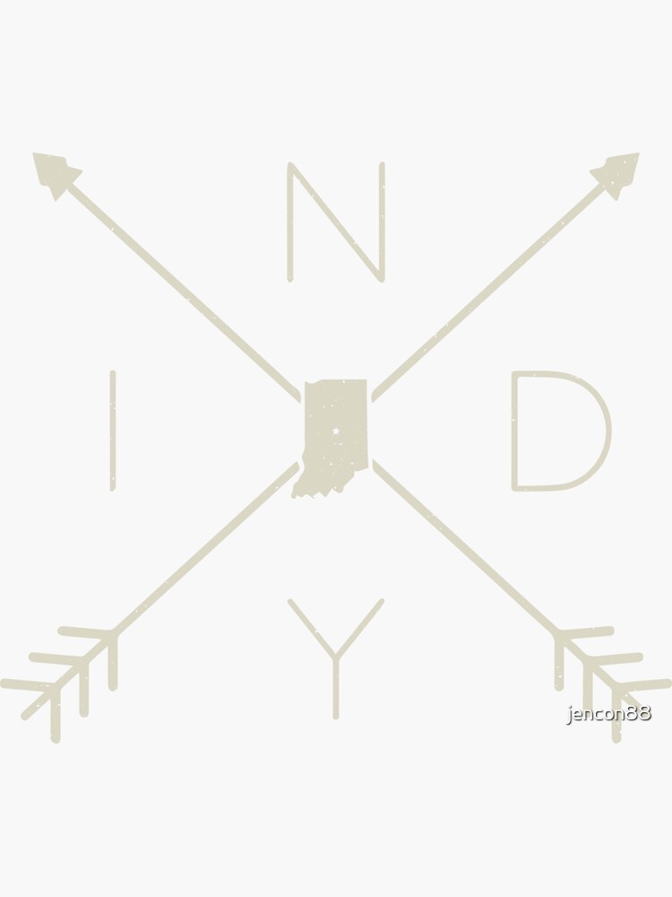 "Indiana INDY Crossed Arrows" Sticker for Sale by jencon88 | Redbubble