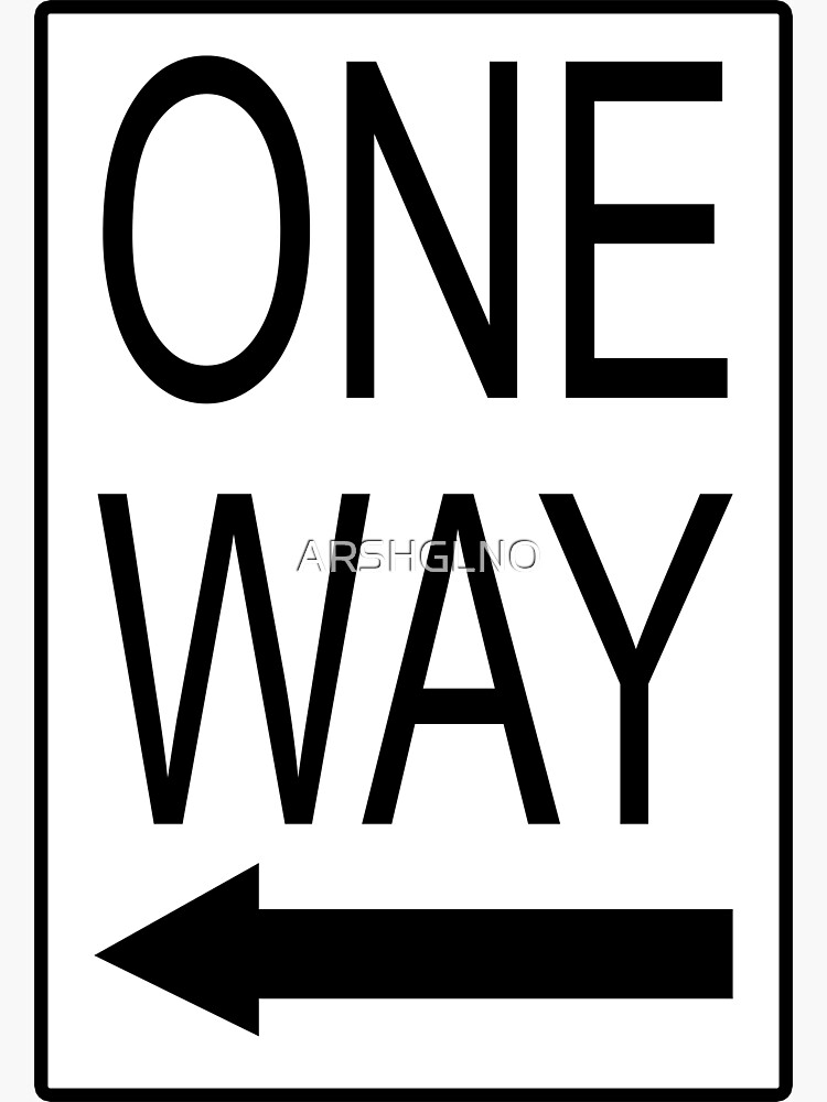 "One Way Road Unique" Sticker for Sale by ARSHGLNO | Redbubble