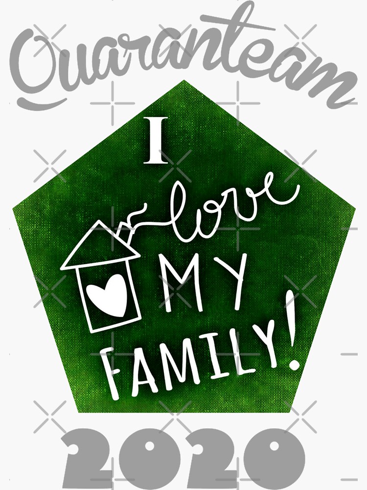 "quaranteam.i love my family.comic family" Sticker for Sale by doctors ...