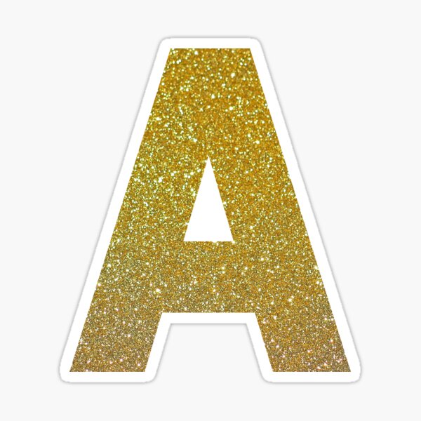 "Gold Letter A" Sticker for Sale by LiveAndGlow | Redbubble