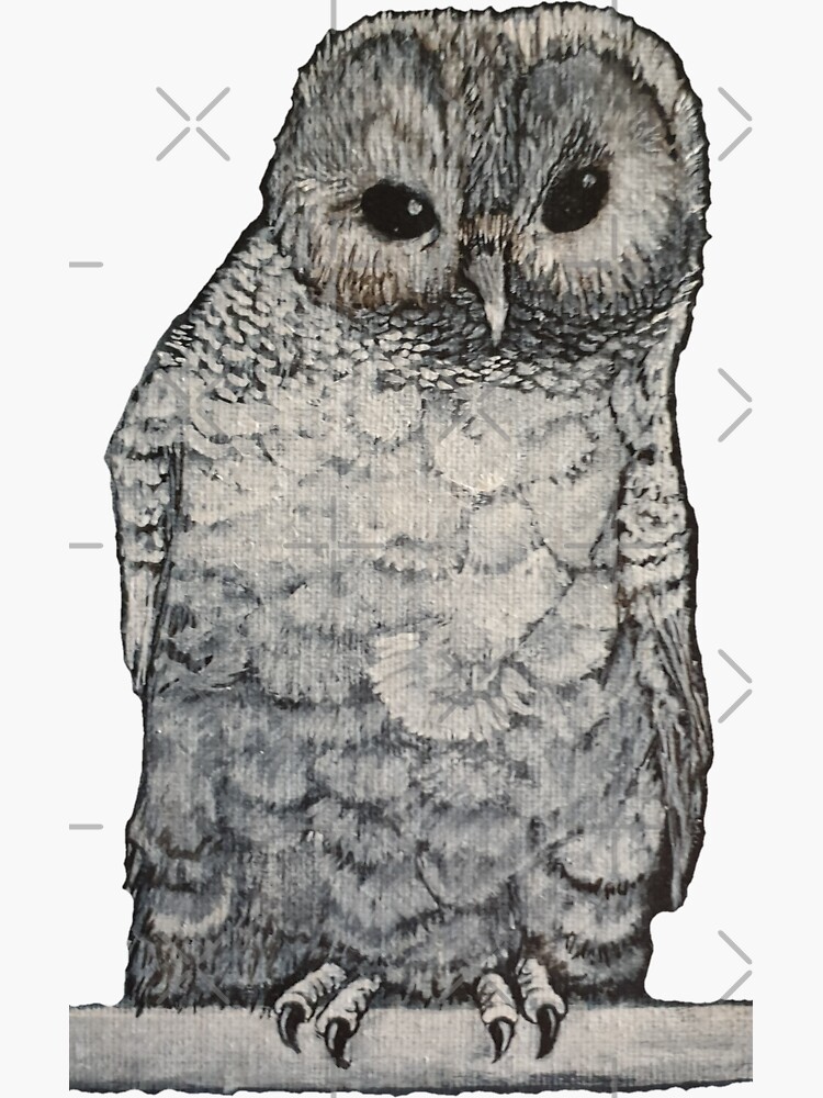 "owlette, snow owl." Sticker for Sale by AlchemistArtist | Redbubble