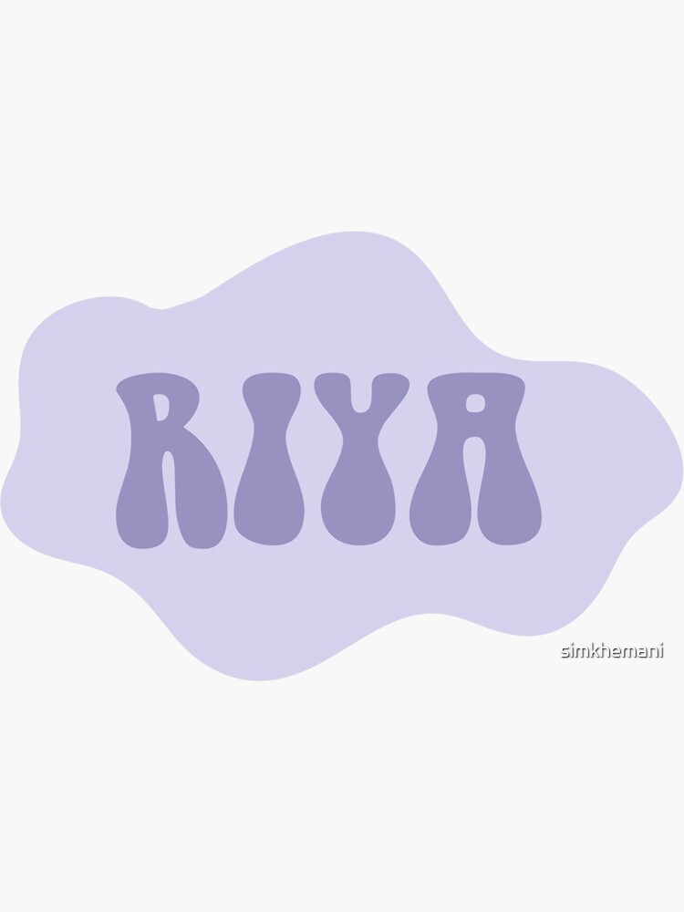 "Riya" Sticker for Sale by simkhemani | Redbubble