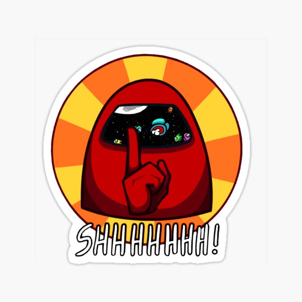 Among Us Shhhhh Stickers | Redbubble