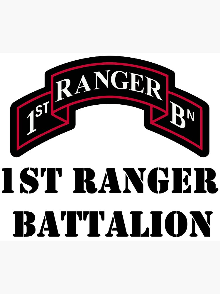 Army 1st Ranger Battalion Full Color Veteran Art Print By