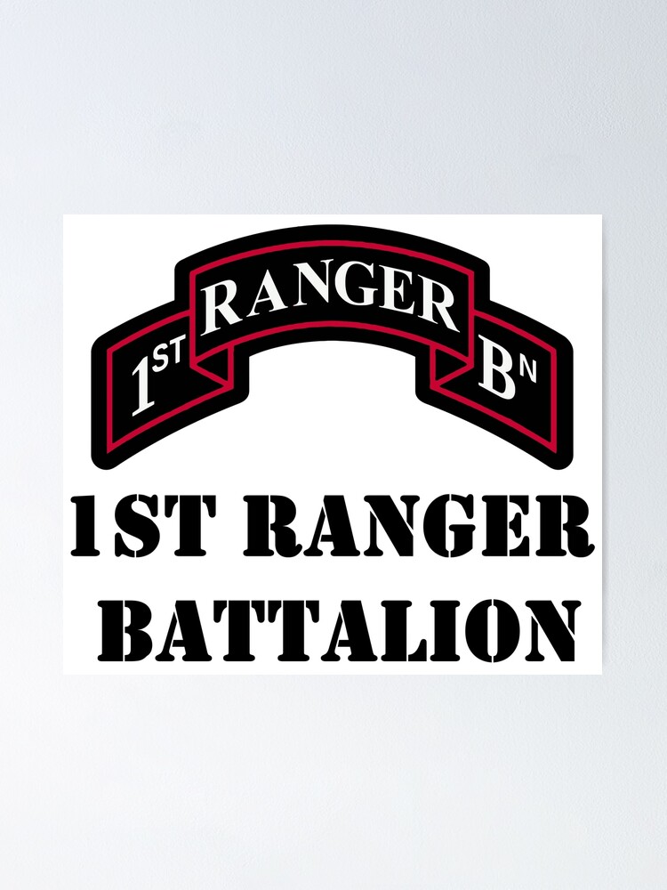 "Army 1st Ranger Battalion Full Color Veteran" Poster for Sale by ...