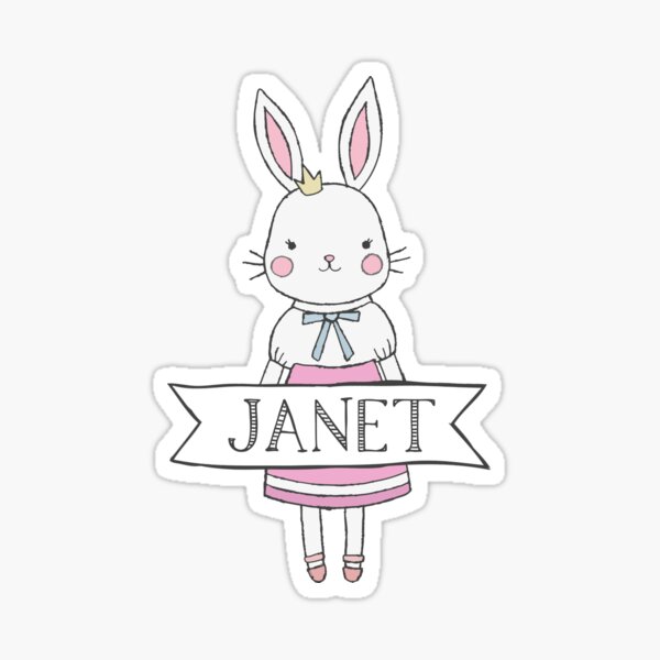 "Janet" Sticker for Sale by A-Personalised | Redbubble