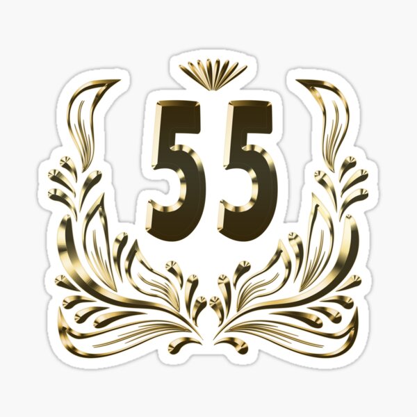 " 55th Birthday Gold " Sticker by Renodel | Redbubble