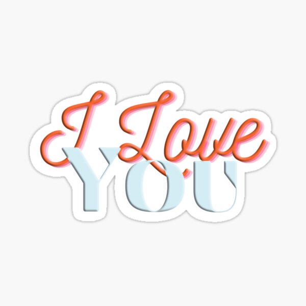 "I love U design, beautiful gift for lovers" Sticker for Sale by G12L ...