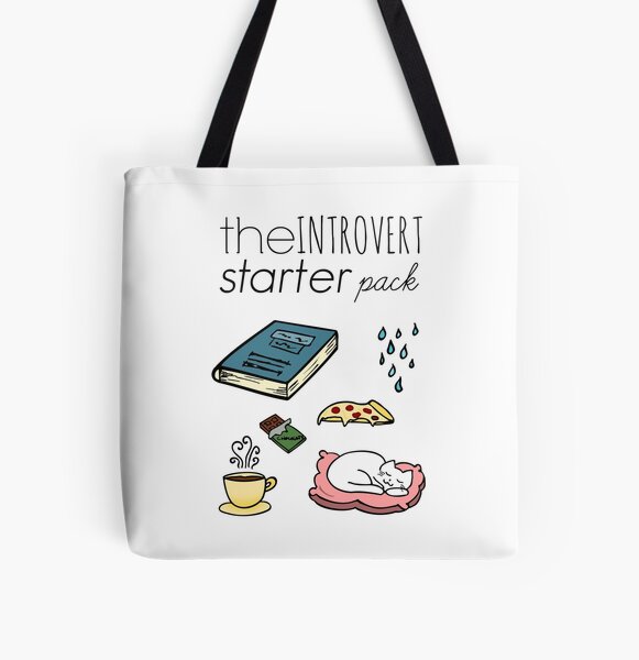 "introvert starter pack" Tote Bag for Sale by FandomizedRose | Redbubble